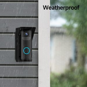 Ayotu Waterproof Adjustable 30 to 60 Degree Angle Mount for Video Doorbell 1/2/3/3Plus/4/Wired/Pro/Pro2/(2020 Release), Blink and Nest Doorbell Battery/Wired, Wedge Corner Holder, 1Pack Black