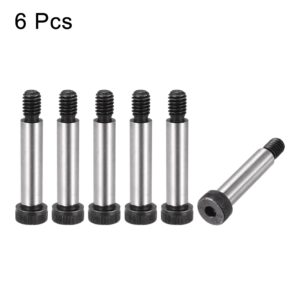 uxcell Alloy Steel Hexagon Socket Head Shoulder Screws Bolts, 1-1/2" Shoulder Length, 3/8" Shoulder Dia, 5/16-18 Thread, 6pcs