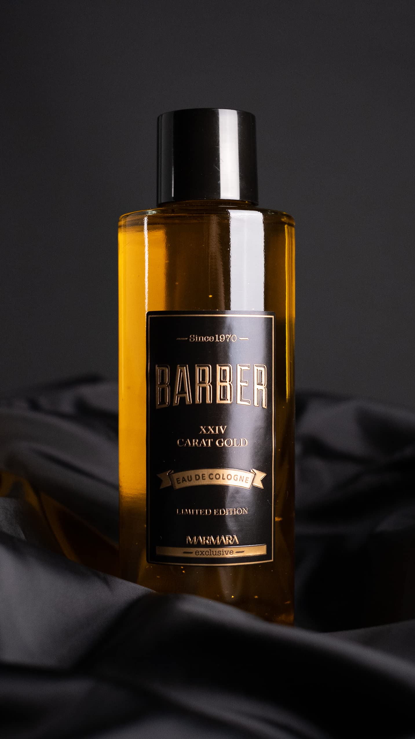 Marmara Barber Cologne - Best Choice of Modern Barbers and Traditional Shaving Fans (Black-Gold Limited Edition, 500ml x 1 Bottle)