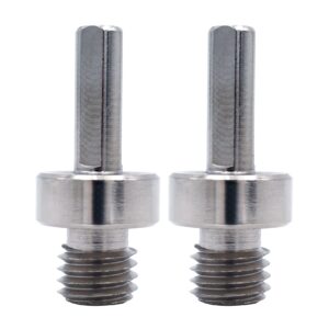 highdril adapter for core drill bit, 2pcs 5/8"-11 thread to 3/8" triangle shank,diamond hole saw drill sanding attachment arbor shaft adapter