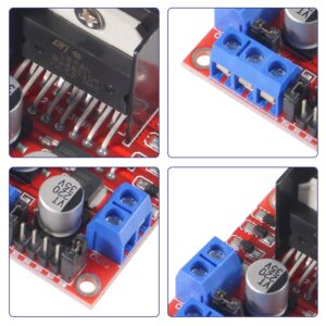 8PCS L298N Motor Drive Controller Board Dual H Bridge DC Robot Stepper Motor Compatible with Electric Projects, Smart Car Robot