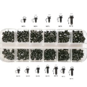 Easycargo 240pcs 12 Sizes Laptop Screws Kit, Notebook Computer Replacement Screws Assortment Kit,M2 M2.5 M3, for Lenovo Toshiba Gateway Samsung HP IBM Dell Sony Acer Asus SSD Hard Disk SATA SSD M.2