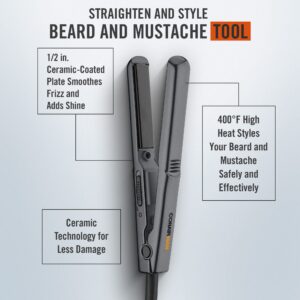 ConairMAN Beard Straightener for Men, Smooth and Style Beards and Hair for Smooth and Added Shine