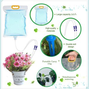 5Pcs Plant Drip Irrigation Bag,3.5L Plant Self Watering Devices Plant Watering Self Automatic Device with Adjustable Valve Switch,for Indoor Outdoor Potted Watered While Away