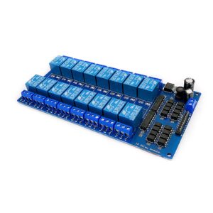 DEVMO 12V 16-Channel Relay Interface Board Module Optocoupler LED LM2576 Power Compatible with Ar-duino DIY Kit PiC ARM AVR