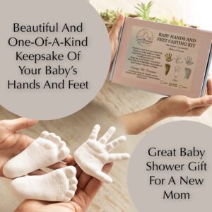 Sweet Memories Baby Hands and Feet Casting kit for Babies 0-9 Months, Makes 2-8 Casts - DIY Hand and Footprint Keepsake, Infant Imprints, New mom Baby Shower Christmas Gift