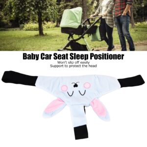 Tnfeeon Baby Car Seat Sleep Positioner Baby Car Seat Head Supports Toddler Safety Car Seat Neck Relief Sleep Nap (Bunny Strap)