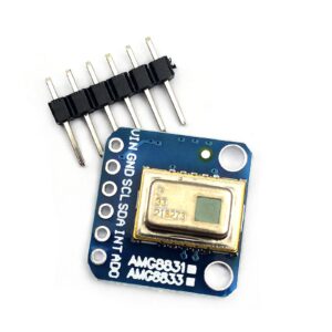 DEVMO AMG8833 88 IR Thermal Camera Sensor Breakout Imager Array Temperature Sensor Module Grid-Eye 8x8 Infrared Camera Module Array Board IIC I2C 3-5V Compatible with Ardu-ino Rasp-Berry Pi AMG-8833