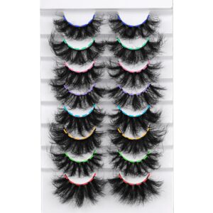 mink lashes fluffy false eyelshes dramatic wispy fake eyelashes pack 8 styles 22mm long thick volume false eye lashes bulk by ruairie