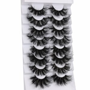 Mink Lashes Fluffy False Eyelshes Dramatic Wispy Fake Eyelashes Pack 8 Styles 22MM Long Thick Volume False Eye Lashes Bulk by Ruairie