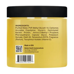 Botanic Hearth Hair Gel - with Keratin Protein - Styling Gel for Curly, Frizzy, Straight, Wavy & Fine Hair - Flake Free, Strong Hold and Shine - For All Hair Types - Men & Women - 16 oz