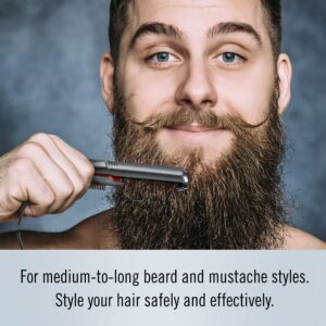 ConairMAN Beard Straightener for Men, Smooth and Style Beards and Hair for Smooth and Added Shine