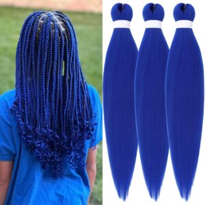 gozill blue braiding hair pre stretched braiding hair prestretched ez braid braiding colored hair extensions