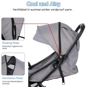 COLOR TREE Lightweight Baby Stroller Compact Toddler Travel Stroller for Airplane Compact Stroller for Infants All-Terrain with Adjustable Canopy and Reclining Seat One-Hand Gravity Fold