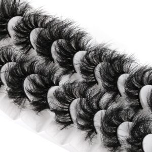 Mink Lashes Fluffy False Eyelshes Dramatic Wispy Fake Eyelashes Pack 8 Styles 22MM Long Thick Volume False Eye Lashes Bulk by Ruairie