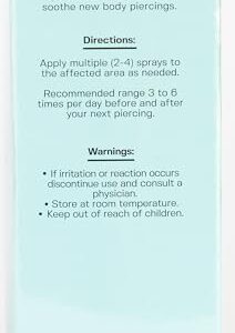 BASE LABORATORIES Piercing Aftercare Spray 4oz | Saline Spray for Piercings | Ear Piercing Cleaner Spray | Saline Solution for Piercings | Piercing & Keloid Bump Removal for Ears, Belly Nose Piercings