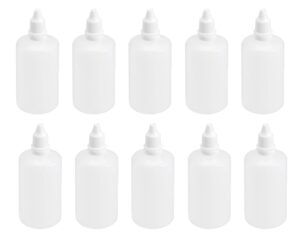 10pcs 50ml plastic dropper bottles, cchw empty plastic squeezable eye dropper bottle ldpe with childproof cap (10)