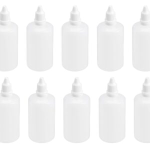 10pcs 50ml Plastic Dropper Bottles, CCHW Empty Plastic Squeezable Eye Dropper bottle LDPE with Childproof Cap (10)