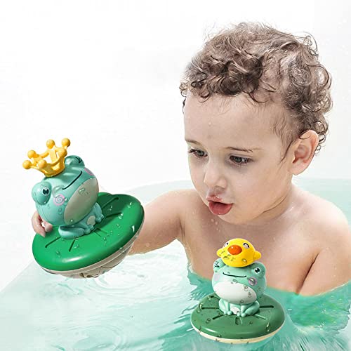 Little Bado Electric Baby Bath Frog Toy,Spray Water Spraying Squirt Toy 4 in 1 Bathtub Bath Toy for Infants Babies 6-12 Months Toddlers Age 3 4 5 6 7 8 Sprinkler Bath Toys