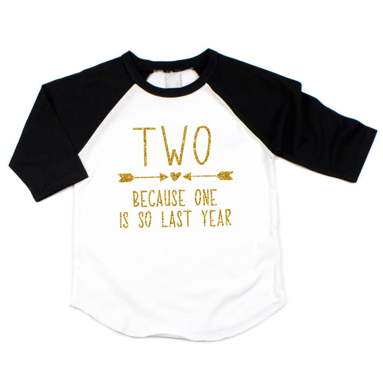 Bump and Beyond Designs Second Birthday Girl Shirt, Two Year Old Girl Birthday Outfit (Pink/Gold 24 Months)