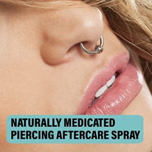 BASE LABORATORIES Piercing Aftercare Spray 4oz | Saline Spray for Piercings | Ear Piercing Cleaner Spray | Saline Solution for Piercings | Piercing & Keloid Bump Removal for Ears, Belly Nose Piercings