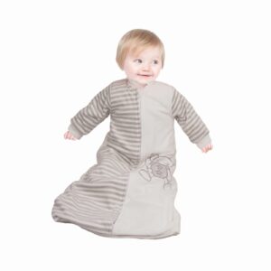 NATUZ Baby Wearable Blanket Long Sleeve Tog 2. Toddler Sleeping Sack With Arms 3-6T Long Flannel Velour Child Large XL Sleeping Bag Warm Soft Sleeper Grey Unisex