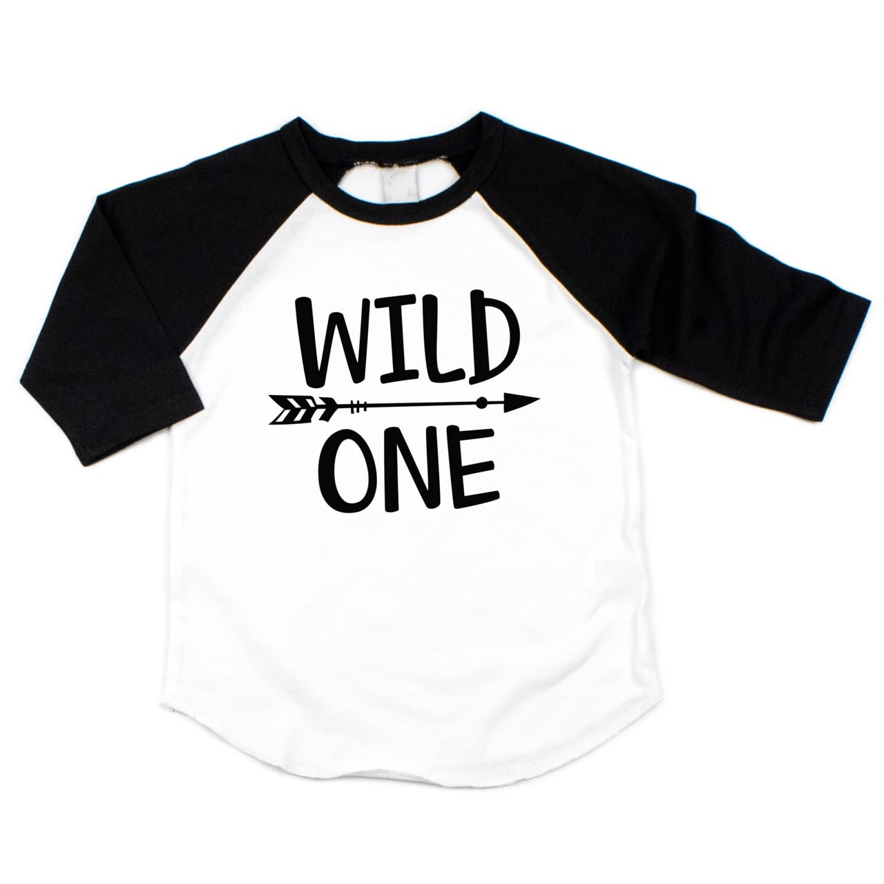 Boy First Birthday Shirt 1st Birthday Boy Outfit Wild One (Black 12 Months)