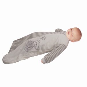 NATUZ Baby Wearable Blanket Long Sleeve Tog 2. Toddler Sleeping Sack With Arms 3-6T Long Flannel Velour Child Large XL Sleeping Bag Warm Soft Sleeper Grey Unisex