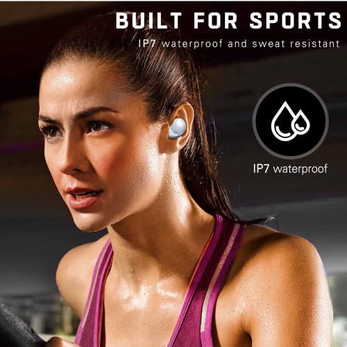 UrbanX Street Buds Pro Bluetooth Earbuds for Samsung galaxys A32 True Wireless, Noise Isolation, Charging Case, Quality Sound, Water Resistant (US Version) - Frost White