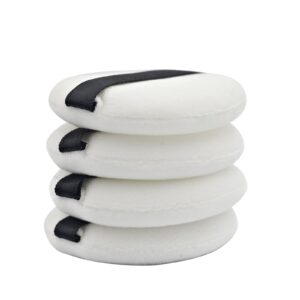 4PCS Powder Puff 2.16 inch Powder Makeup Puffs Pads Makeup with Ribbon Face Powder Puffs for Loose and Foundation Replacement (4PCS Normal Size 2.16 Inch)