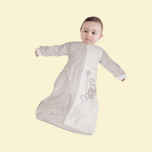 NATUZ Baby Wearable Blanket Long Sleeve Tog 2. Toddler Sleeping Sack With Arms 3-6T Long Flannel Velour Child Large XL Sleeping Bag Warm Soft Sleeper Grey Unisex