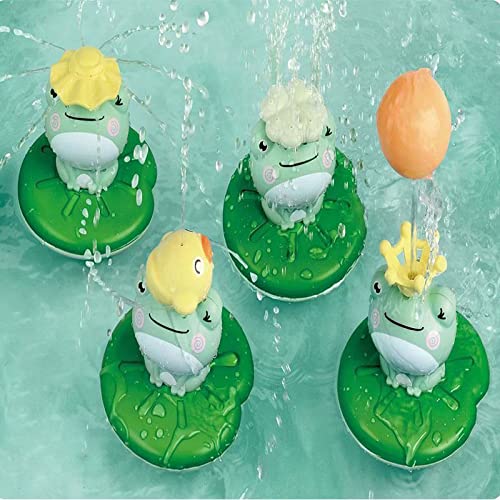 Little Bado Electric Baby Bath Frog Toy,Spray Water Spraying Squirt Toy 4 in 1 Bathtub Bath Toy for Infants Babies 6-12 Months Toddlers Age 3 4 5 6 7 8 Sprinkler Bath Toys