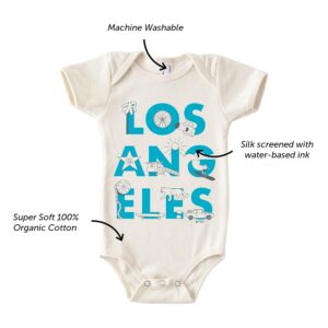 MAPTOTE Font One Piece - Unisex Baby Organic Cotton Short Sleeve Bodysuits - Philadelphia, 3-6 Months