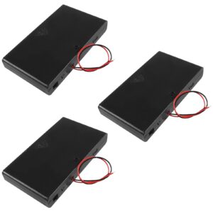 aobao 3pcs 8 x aa 12v battery holder case box with on/off switch and leads wire cover