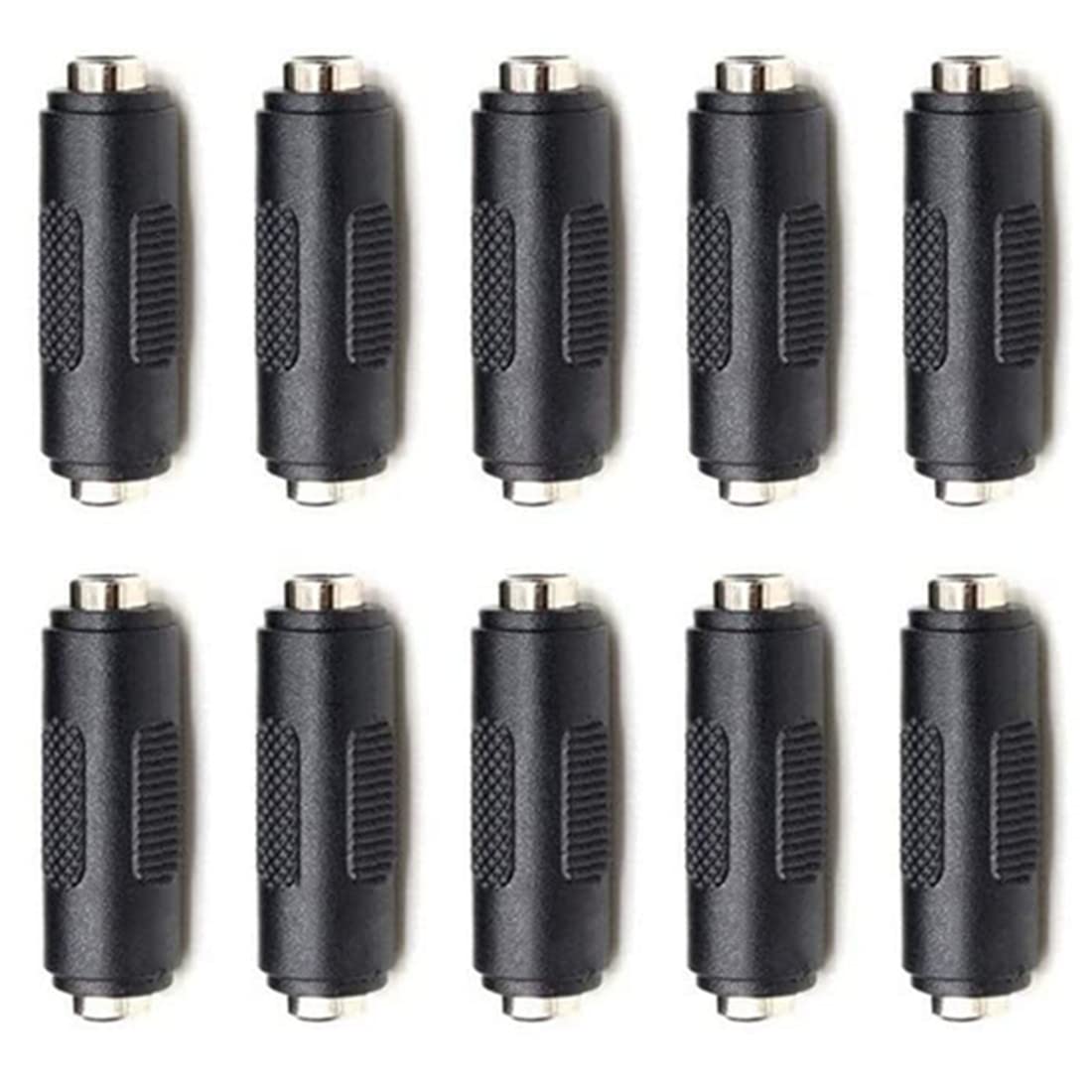 bnafes 12V 5.5mm x 2.1mm DC Power Connector Adapter, 12/24V Female to Female Power Jack Socket for Led Strip CCTV Security Camera Cable Wire Ends Plug Barrel - (10 Pcs)