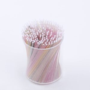 500pcs Crystal Micro Applicators Brushes Disposable Applicator Wands for Eyelashes Extensions Makeup Application