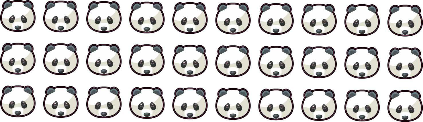 StickerTalk Panda Camera Dots Webcam Covers, 1 sheet of 30 stickers, 0.4 inches x 0.35 inches each