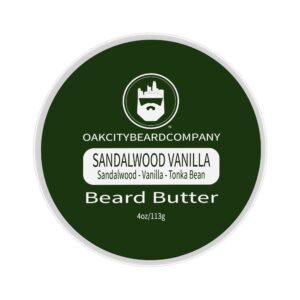 Oak City Beard Company - Sandalwood Vanilla - 4 Ounce - Beard Butter - Beard Conditioner - Sandalwood - Vanilla - Tonka Bean