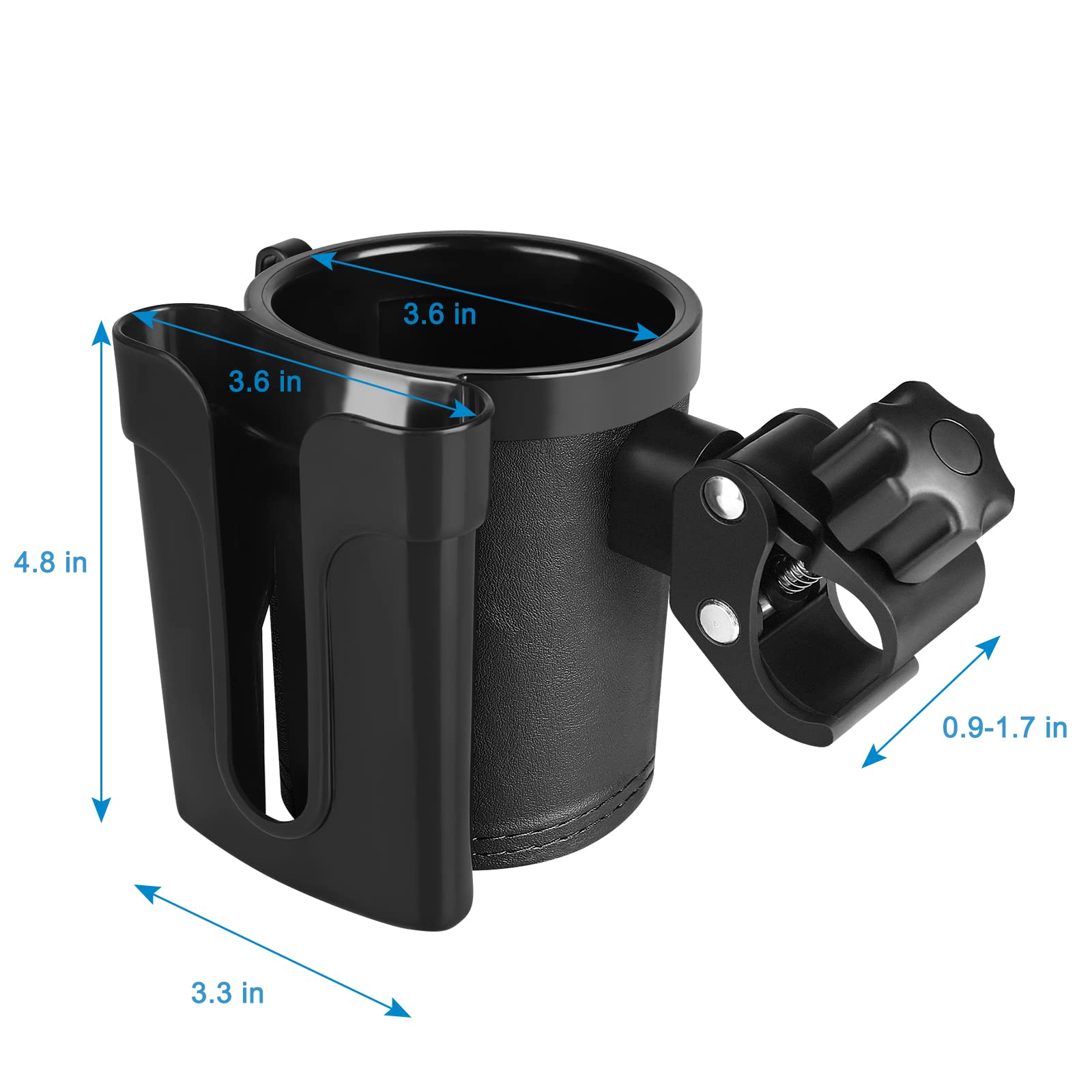 Accmor Stroller Cup Holder with Phone Keys Holder, 3-in-1 Universal Cup Holder, Drinks Bottle Holder for Stroller, Bike, Wheelchair, Walker, Scooter