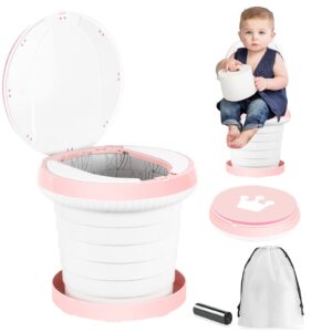 portable potty for toddler travel foldable portable travel potty training seat for toddlers kids folding baby toilet seat for travel, car, camping, park indoor and outdoor portable toddler potty seat