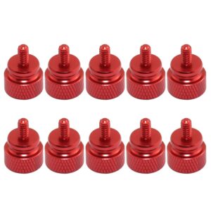 meetoot 10pcs 6#-32 anodized aluminum wine red hand-tighten computer case thumb screws