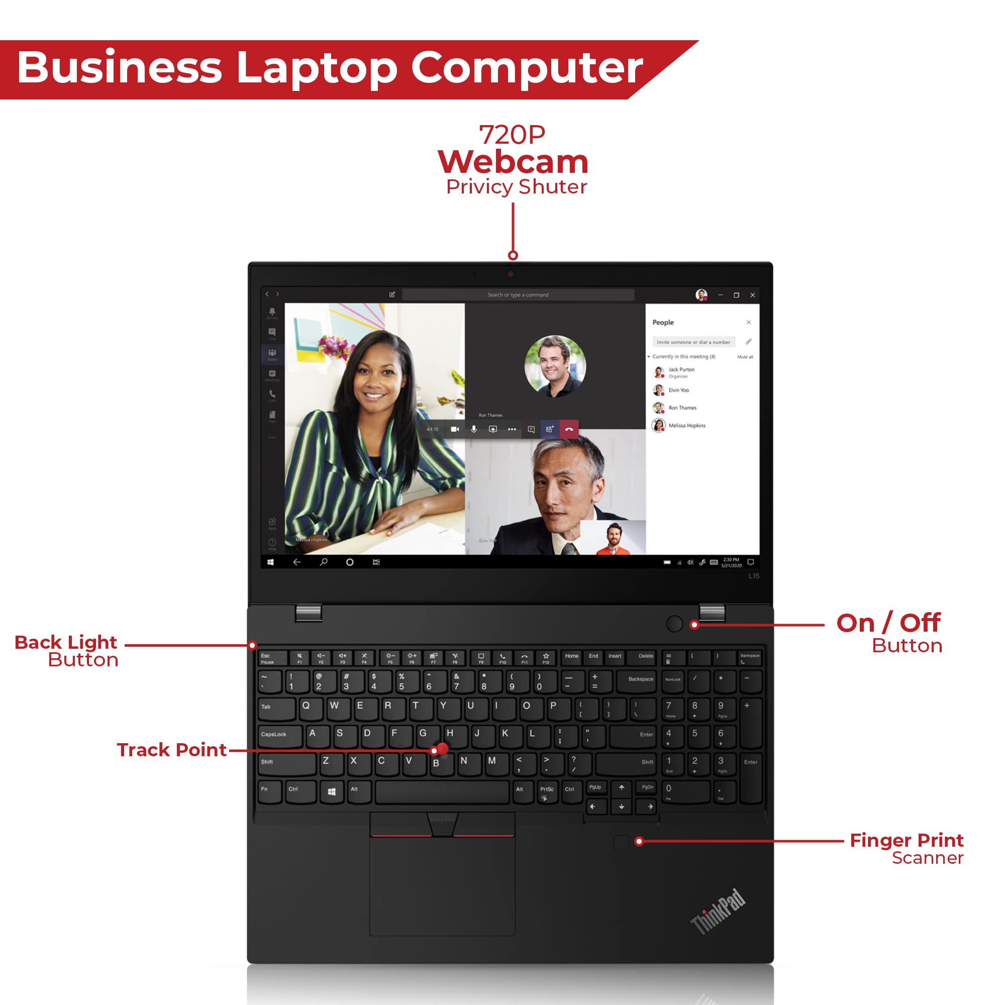 Lenovo ThinkPad L15 Gen 2 - Core i5 1135G7 (Quad-Core) - 15.6" FHD Business Laptop Computer - 8 GB DDR4 RAM - 256 GB SSD - Windows 10 - Wi-Fi 6 - 720P Webcam with One Extra Year Warranty