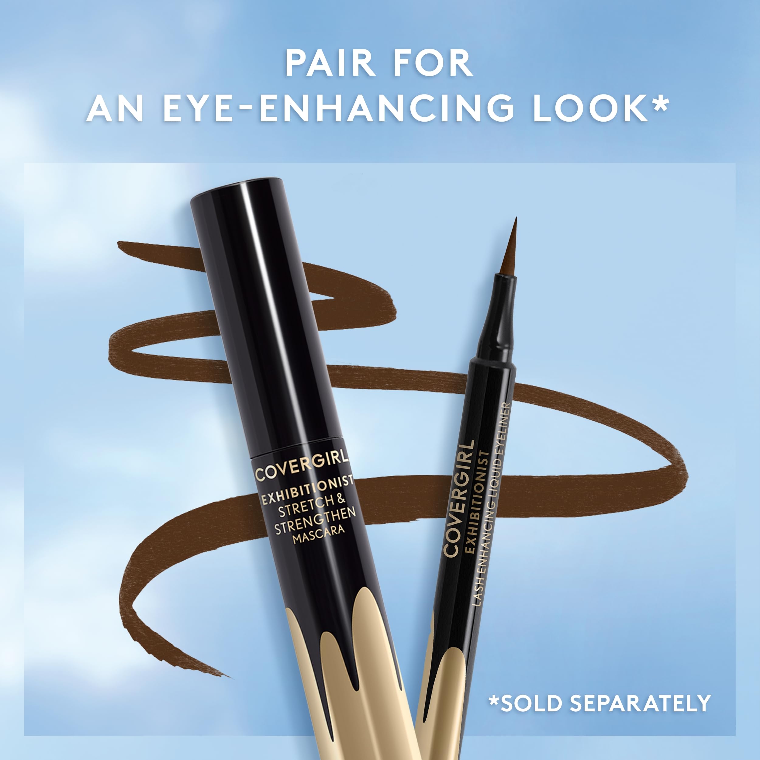 COVERGIRL Exhibitionist Lash Enhancing Liquid Eyeliner, Rich Brown