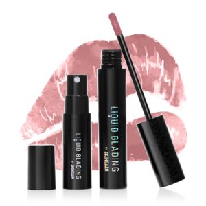 skingasm liquid blading lips - 2-phase high-intensity lip stain for hyper-brilliant color - revolutionary smudge proof lipstick and matte lipstick - vegan lip makeup (naked)