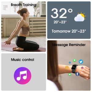 LIVIKEY Smart Watch, Fitness Tracker with Heart Rate Monitor, Blood Oxygen, Sleep Tracking, 41mm Smartwatch Waterproof with Pedometer for Women Men Watch Compatible with Android iOS Phones