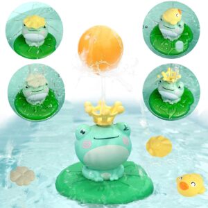 Little Bado Electric Baby Bath Frog Toy,Spray Water Spraying Squirt Toy 4 in 1 Bathtub Bath Toy for Infants Babies 6-12 Months Toddlers Age 3 4 5 6 7 8 Sprinkler Bath Toys