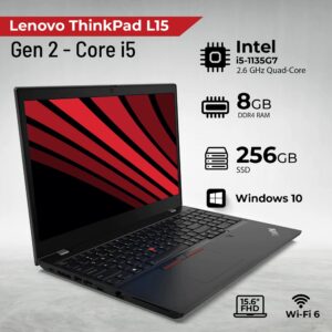 Lenovo ThinkPad L15 Gen 2 - Core i5 1135G7 (Quad-Core) - 15.6" FHD Business Laptop Computer - 8 GB DDR4 RAM - 256 GB SSD - Windows 10 - Wi-Fi 6 - 720P Webcam with One Extra Year Warranty