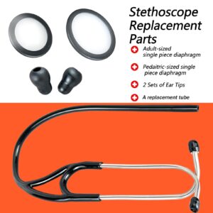 Replacement Tube fits Littmann® Cardiology III® 3 Stethoscope Binaural Stethoscopes Tubing Kit with Stethoscopes Parts and eartips-7mm