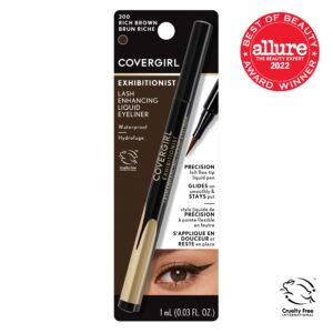 COVERGIRL Exhibitionist Lash Enhancing Liquid Eyeliner, Rich Brown