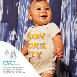 MAPTOTE Font One Piece - Unisex Baby Organic Cotton Short Sleeve Bodysuits - Philadelphia, 3-6 Months